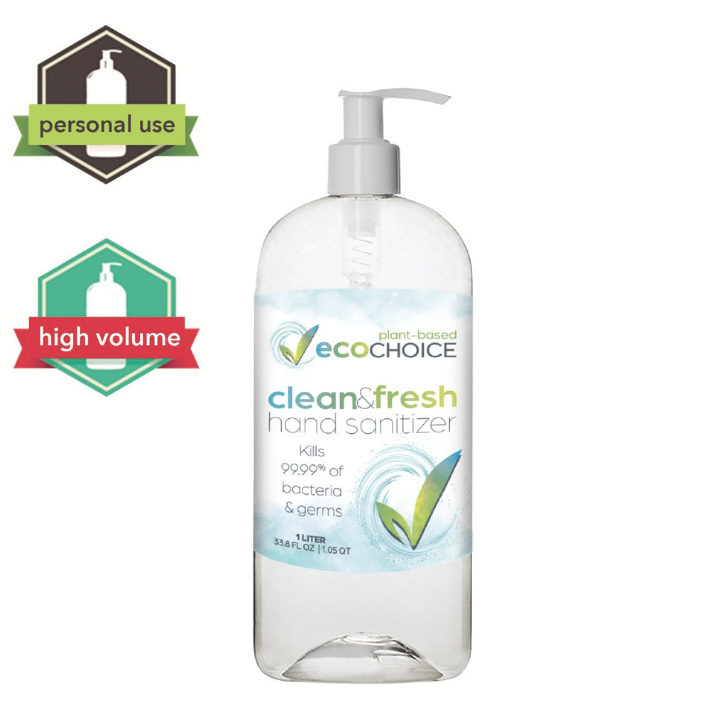 EcoChoice Hand Sanitizer Clean & Fresh Scent - 1 Liter - 8 pack – Sterno