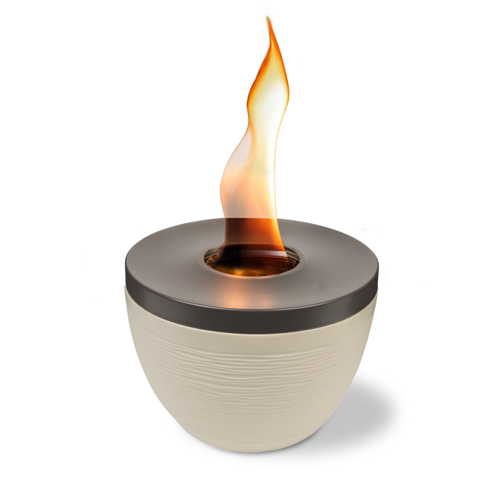 Sterno Small Tabletop Firepit with Firepit Gel Fuel, Cocoa & Sand, Rou