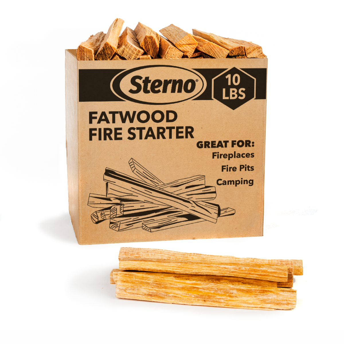 Sterno Fatwood Fire Starter - 10lbs